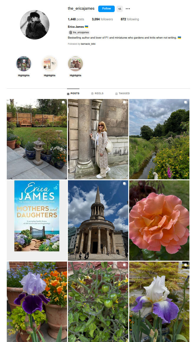 Erica James: Welcome to my website - Erica James: author